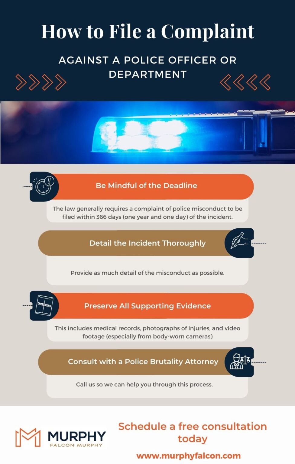 How to File a Complaint Against a Police Officer or Department - Murphy ...